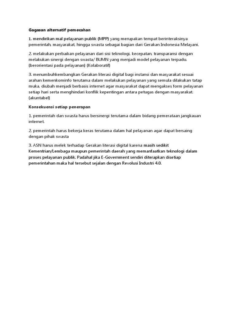 Gagasan Alternatif Pemecahan Mbak Diana | PDF