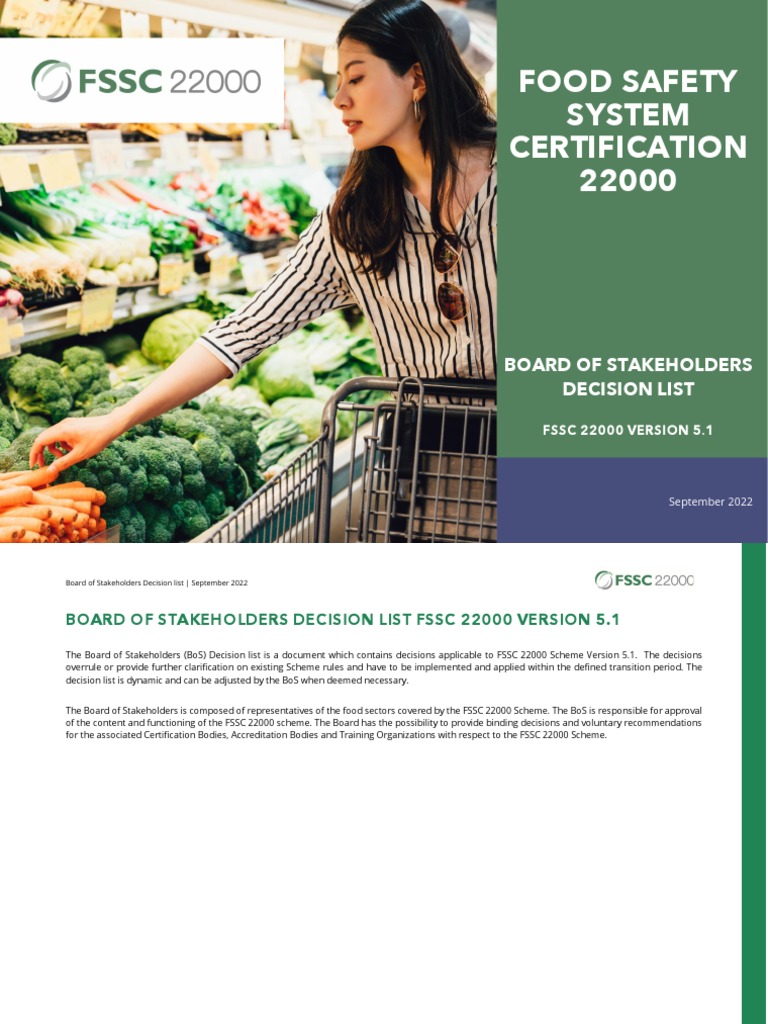 BoS List FSSC 22000 V5.1 September 2022 Unlocked | PDF | Business