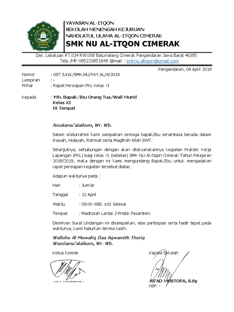 Contoh Suratt | PDF
