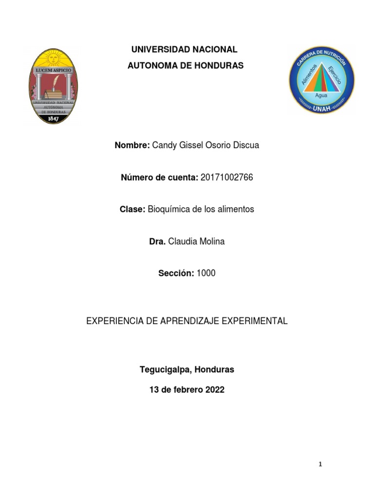 Actividad Del Agua - Candy Osorio. | PDF | Agua | Alimentos