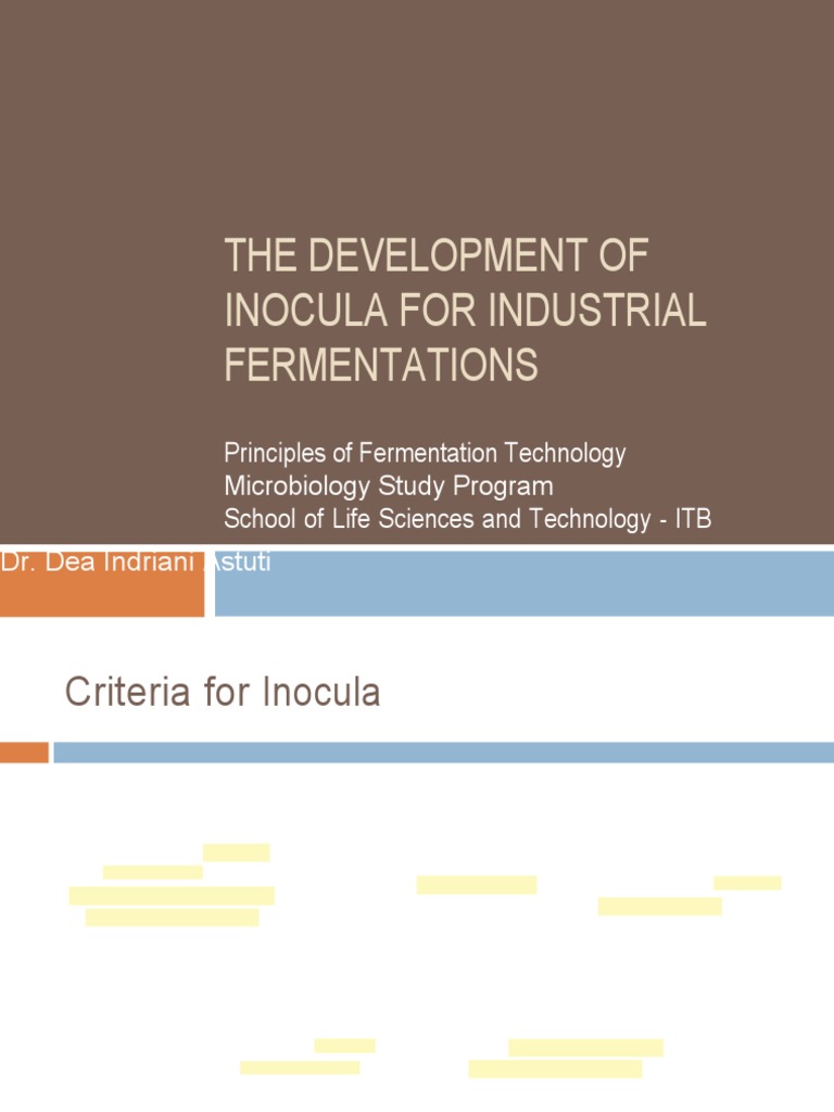 Inoculum Development For Industrial Fermentation PDF | PDF | Yeast | Fungus