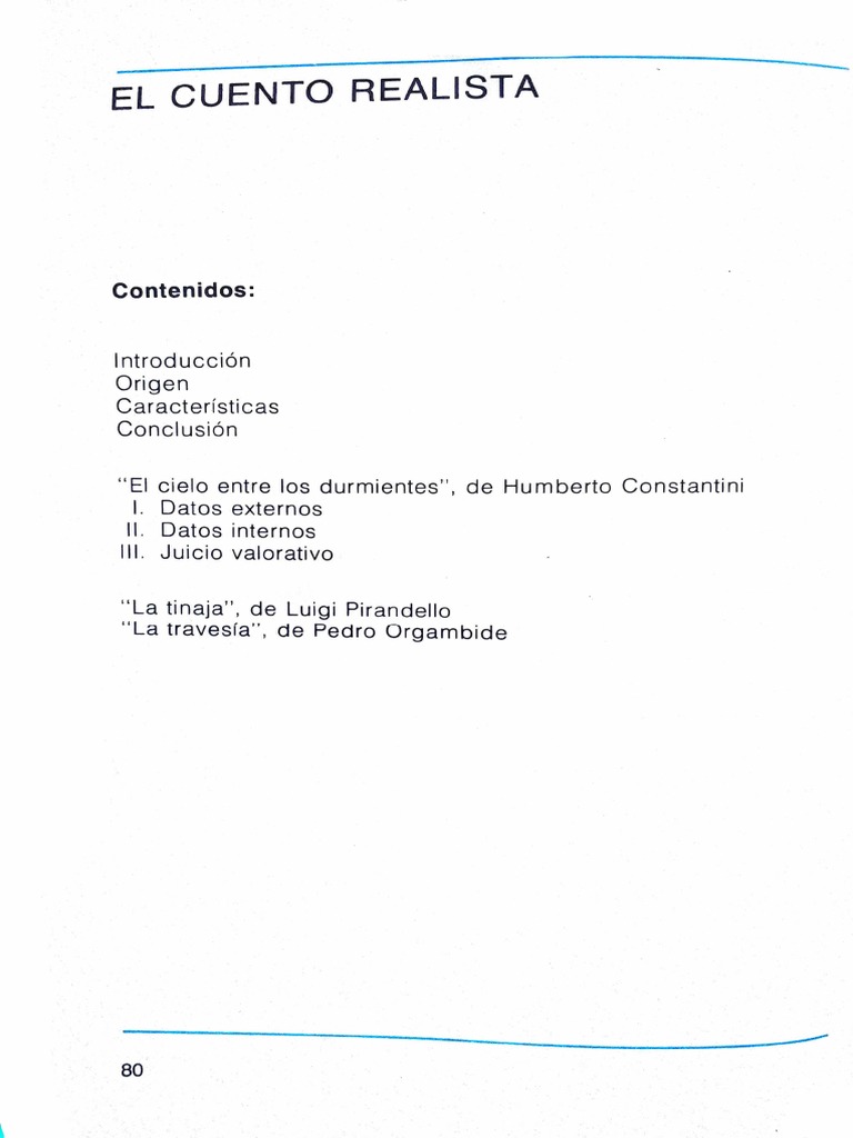 El Cuento Realista | PDF