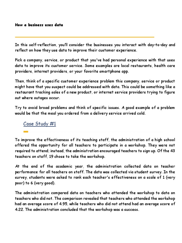How A Business Uses Data | PDF | Teachers | Data Analysis