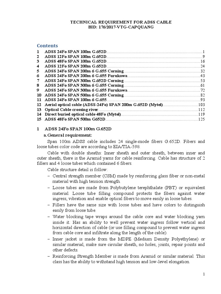 CTKT Adss VTG | PDF | Optical Fiber | Attenuation