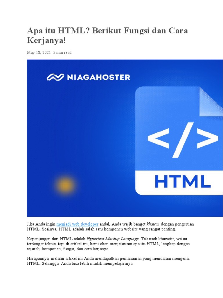 Apa Itu HTML | PDF
