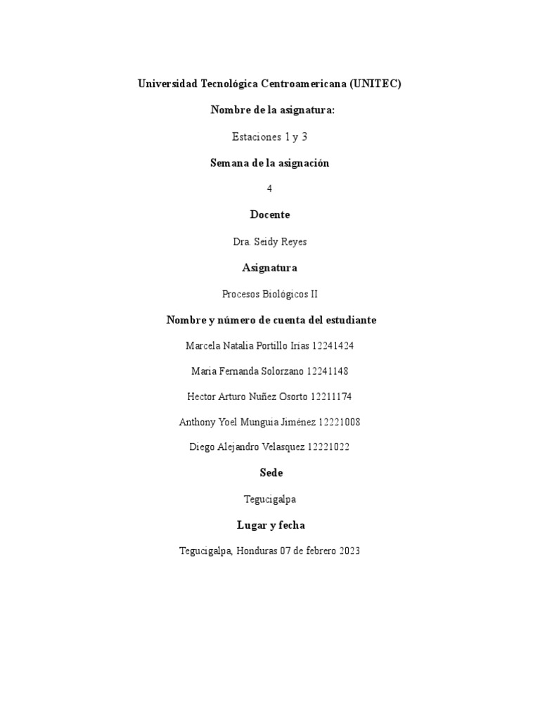 Estación 1 y 3 | PDF