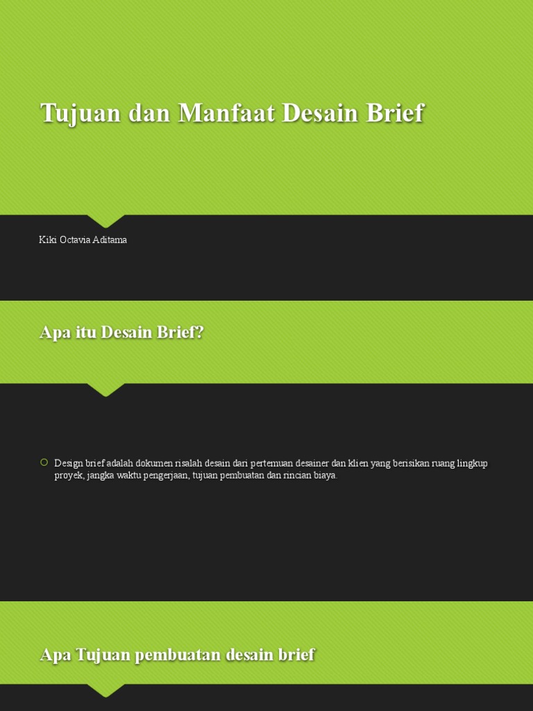 Tujuan Dan Manfaat Desain Brief | PDF