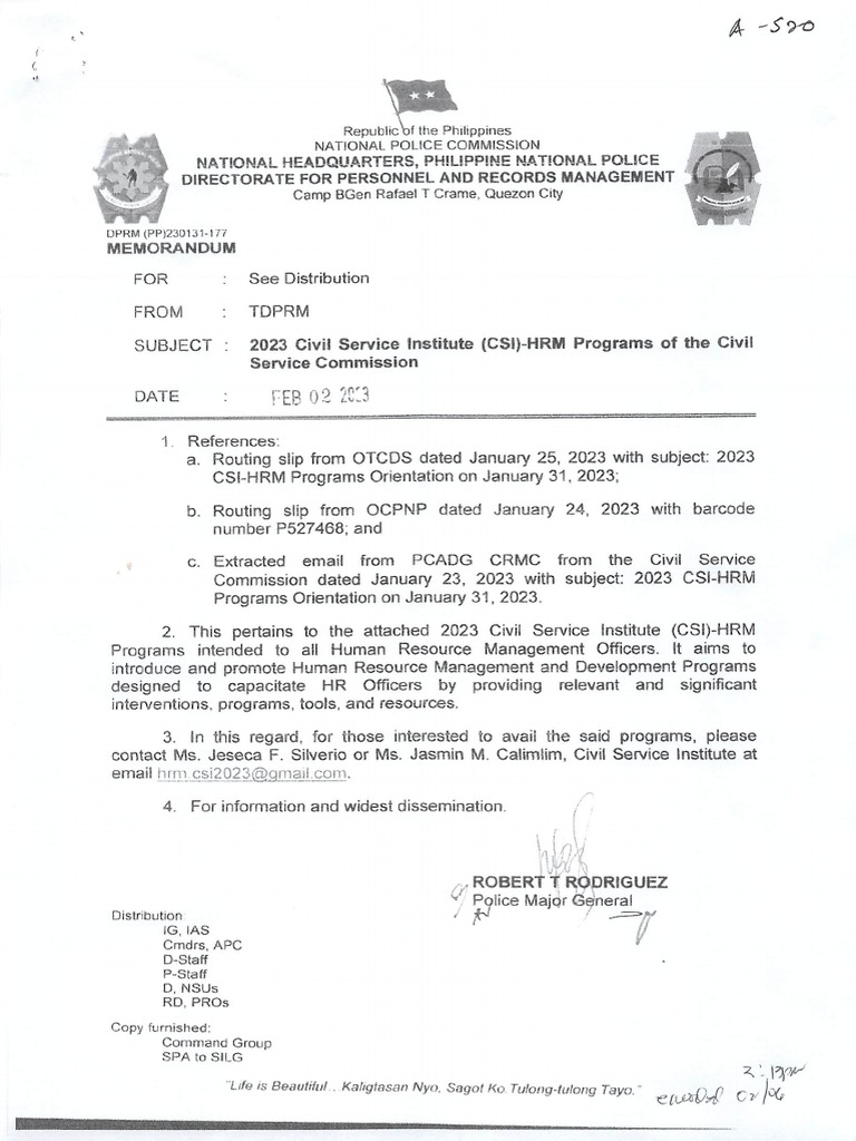 02-06-23 - 2023 Civil Service Institute (CSI) - HRM Program of The CSC ...