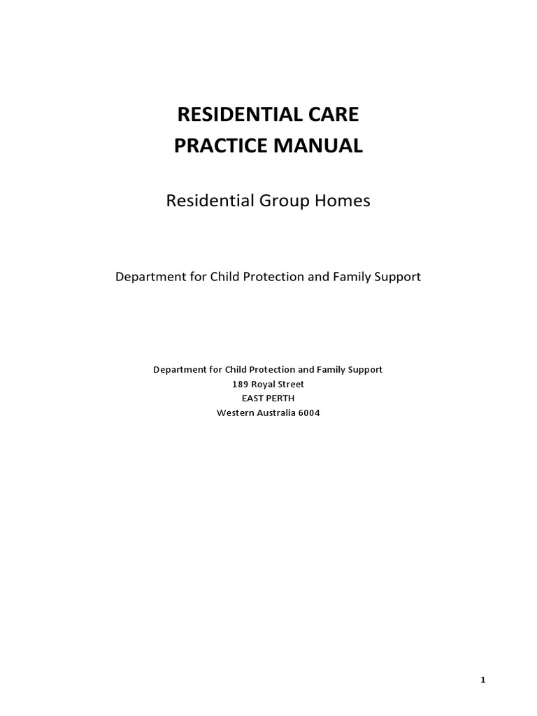 Residential Care Practice Manual | PDF | Psychological Trauma ...