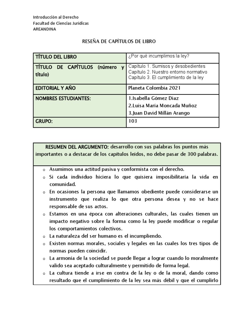 Reseña de Capítulos de Libro | PDF | Estatuto | Moralidad