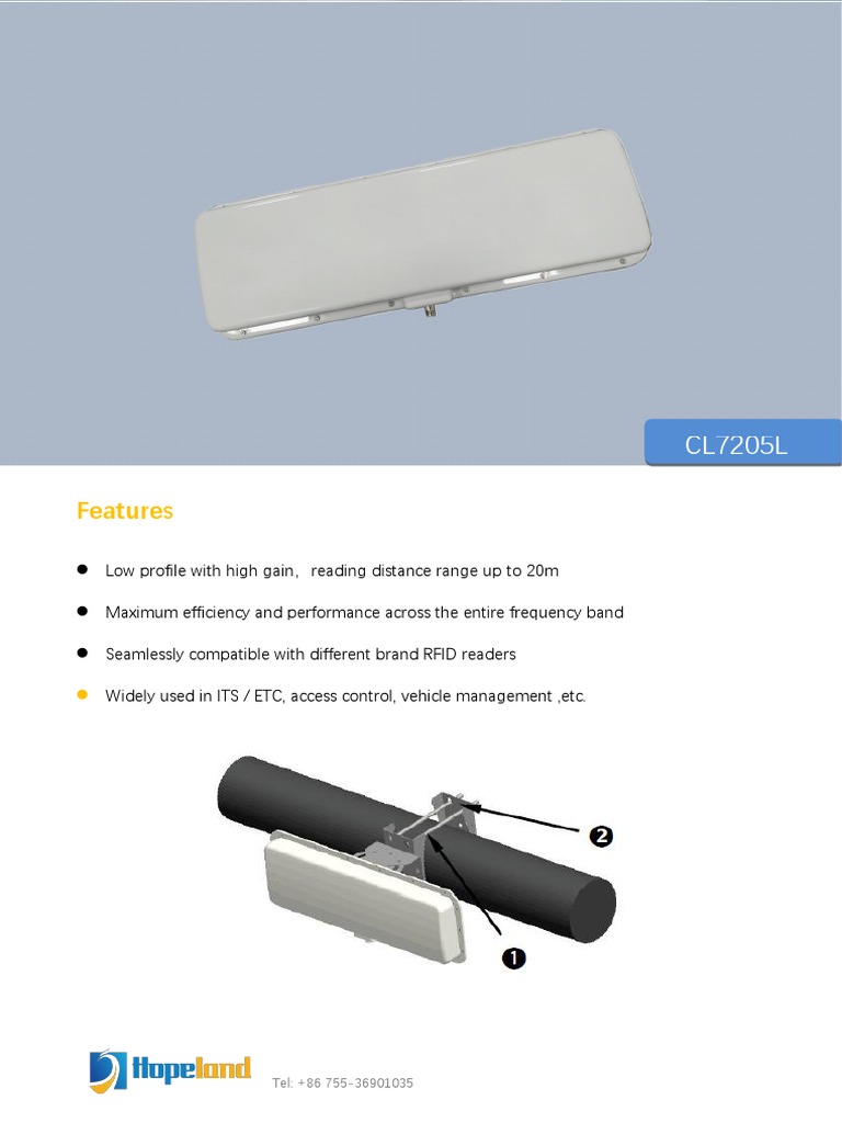 CL7205L Vehicle Management Antenna - Datasheet | PDF