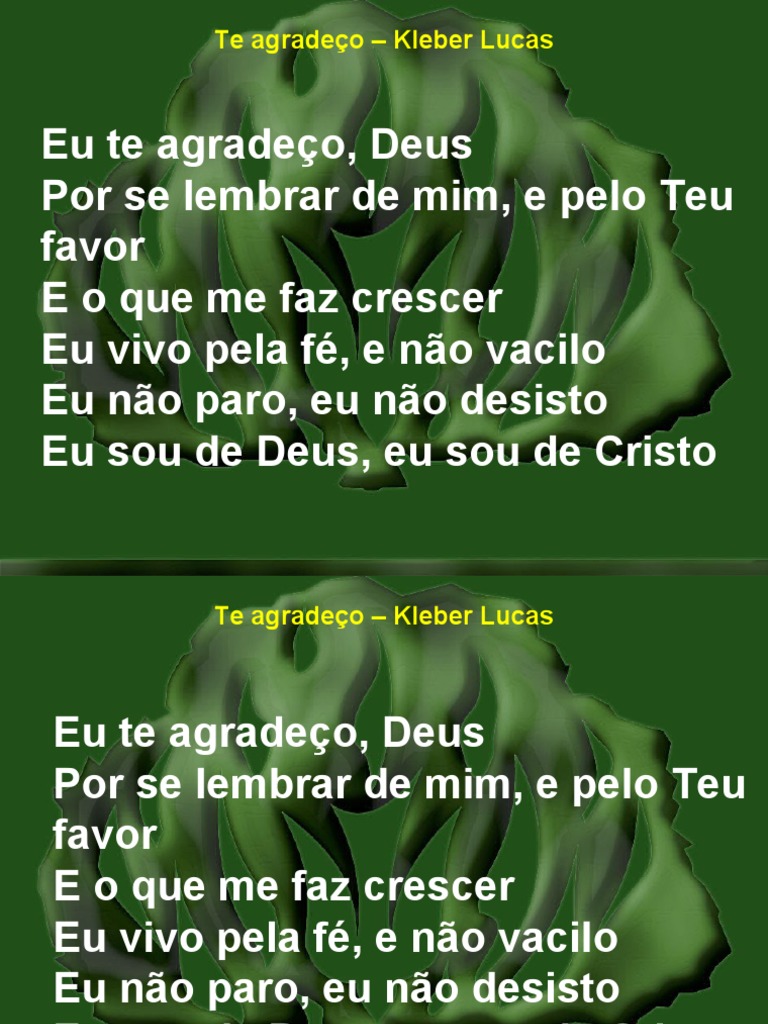 Te Agradeço - Kleber Lucas | PDF
