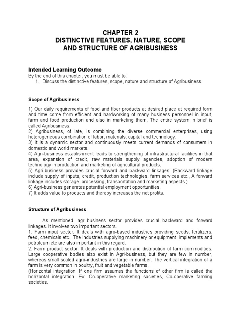 Chapter 2 Lecture Notes | PDF | Agribusiness | Factors Of Production