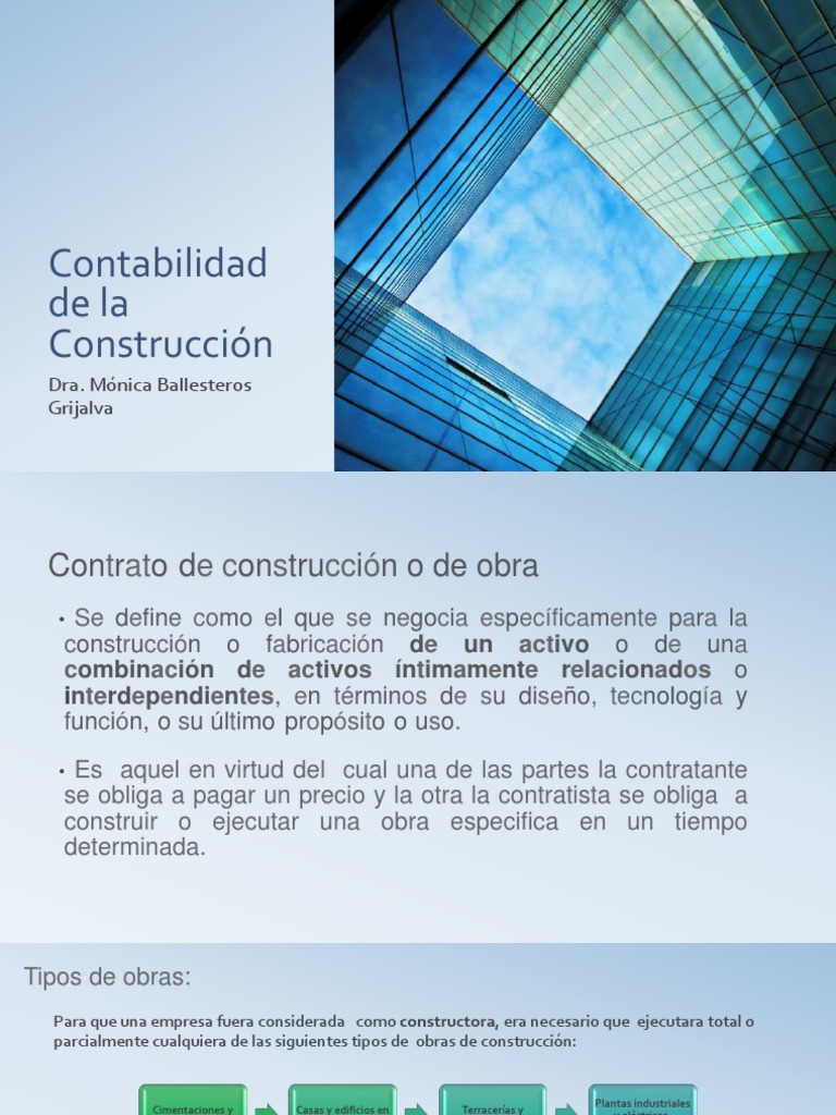 Contabilidad de La Construcción | PDF | Contratista general | Economias