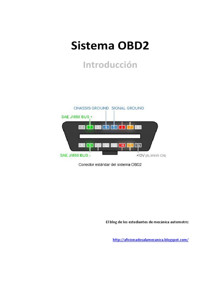 Sistema OBD2 Intro | PDF | Ingeniería Informática | Ingenieria Eléctrica