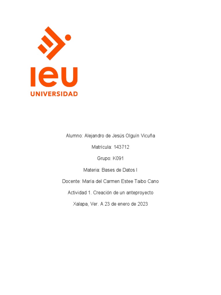 Act01 - Creación de Un Anteproyecto | PDF | Planificación | Marketing