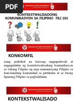 Kontekstwalisadong Komunikasyon Sa Filipino | PDF