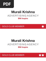 BNI 1-2-1 - Bio Sheet Format | PDF | Knowledge | Cognitive Science