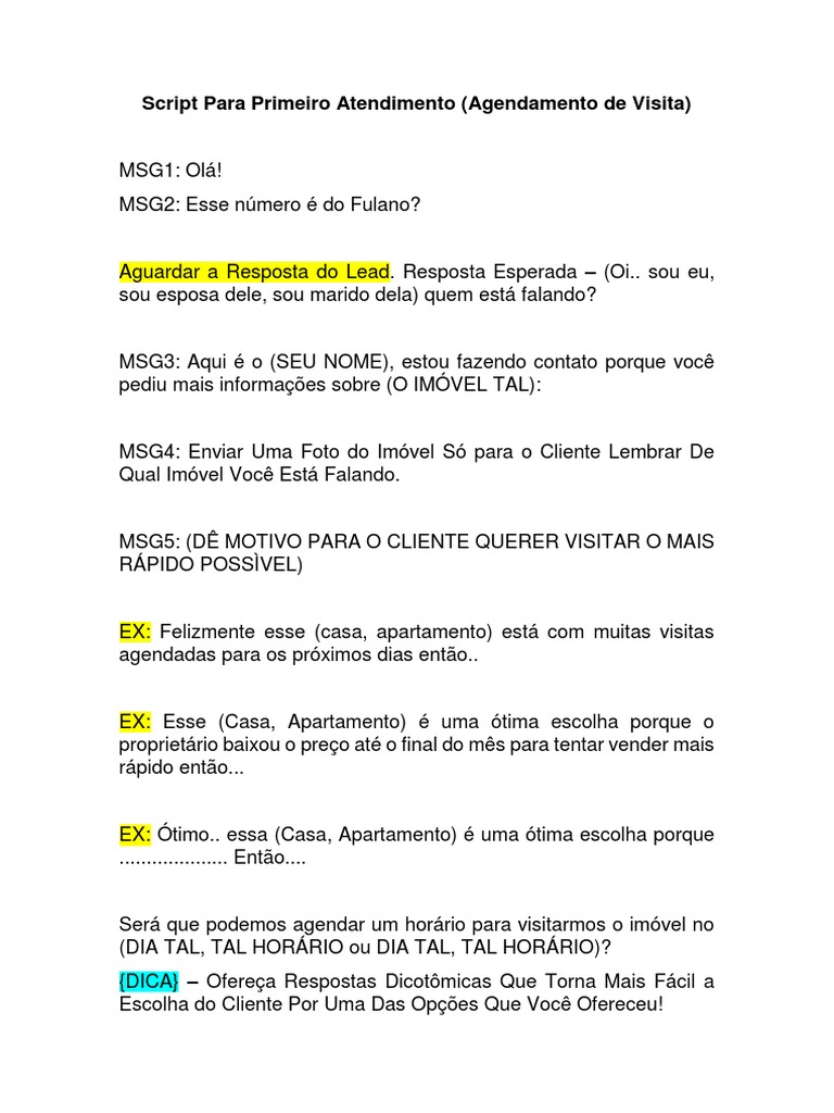 5 - (Whats) Primeiro Contato Com Cliente | PDF