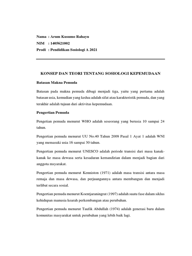 Arum Kusumo Rahayu - 1405621002 | PDF | Politik | Ilmu Sosial