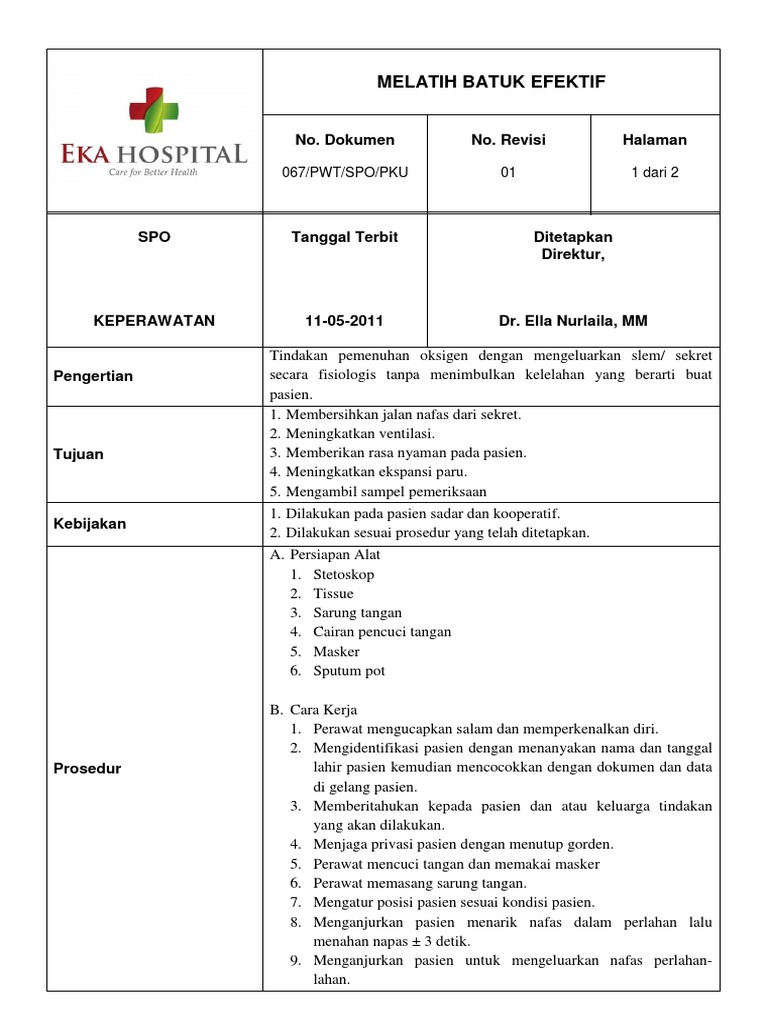 Melatih Batuk Efektif | PDF