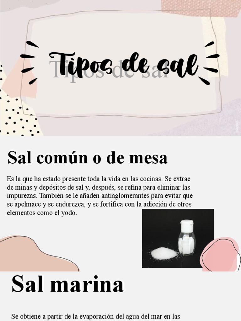 Tipos de sal y sus características | PDF