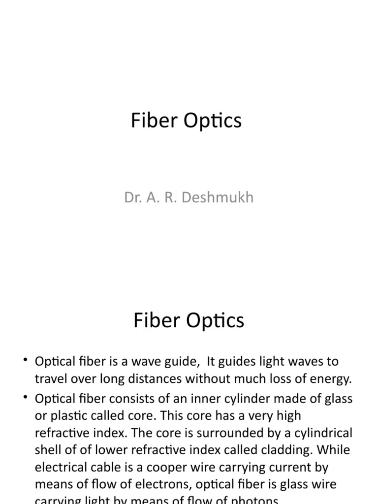 Fiber Optics Pdf Optical Fiber Transmission Medium