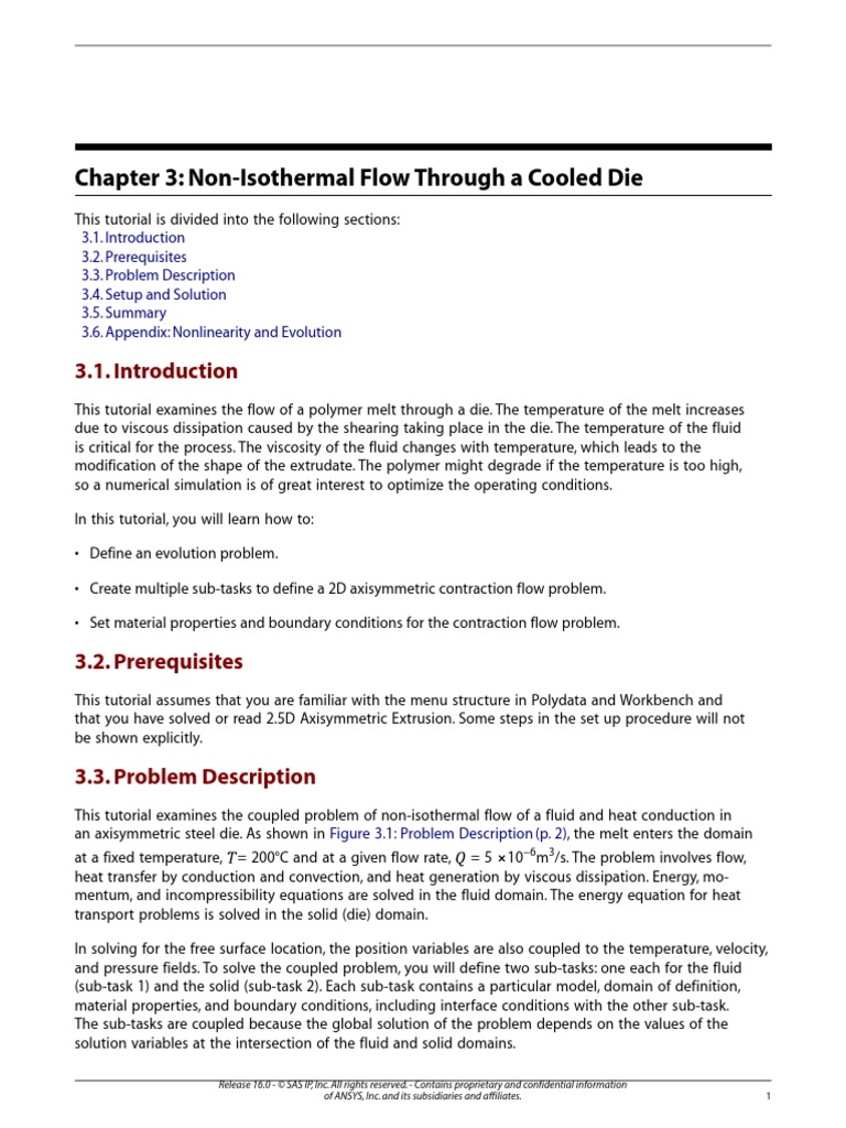 Polyflow Extrusion WS03 Cooled Die | PDF | Viscosity | Fluid Dynamics
