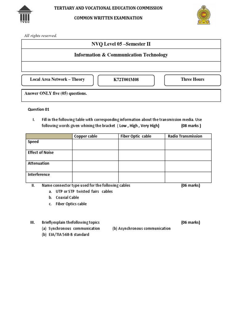 Networking Exam Questions and Topics | PDF | Computer Network | Network ...