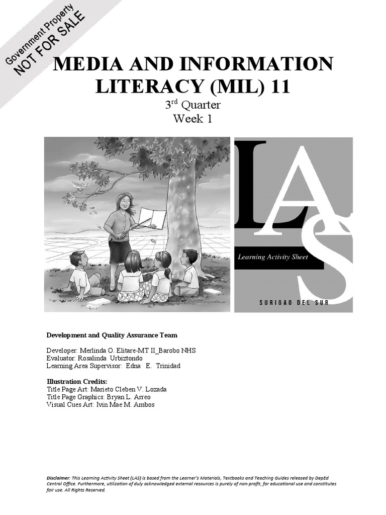 MIL q3 Week1 v4 | PDF | Communication | Media (Communication)