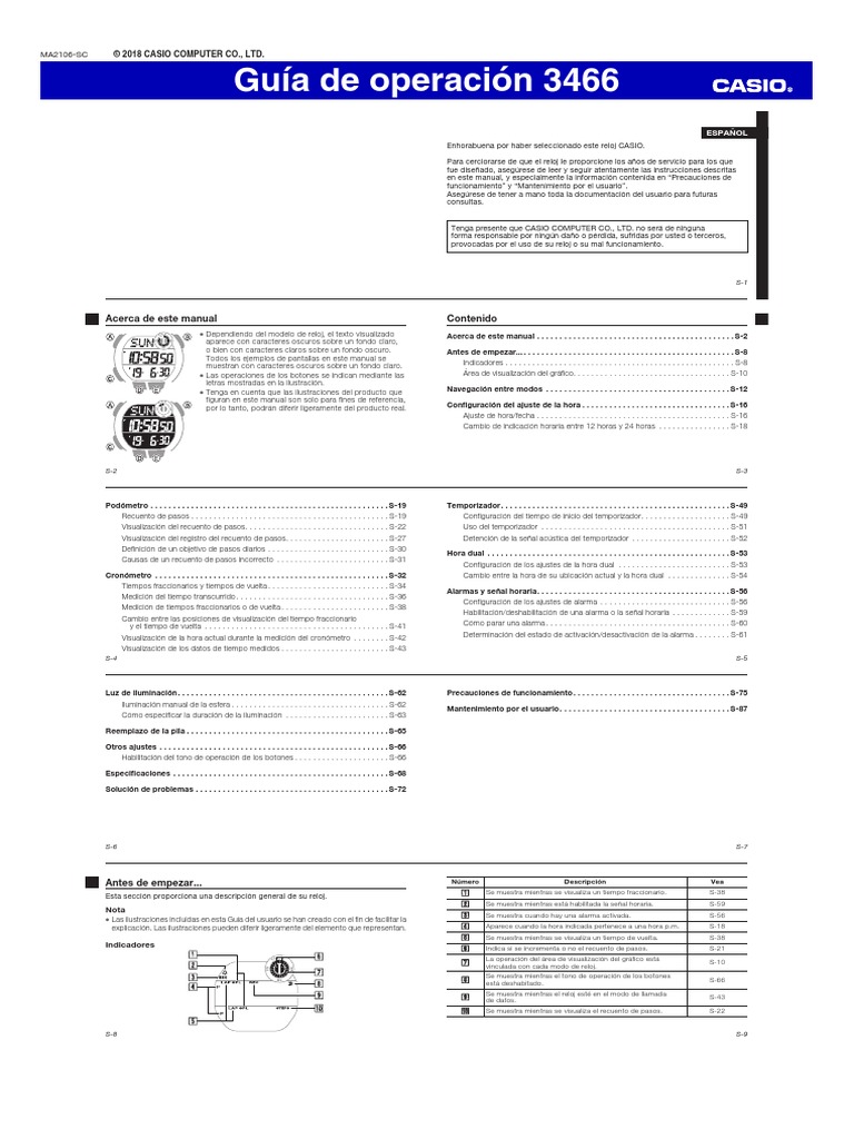 QW 3466 | PDF | Reloj | Medición