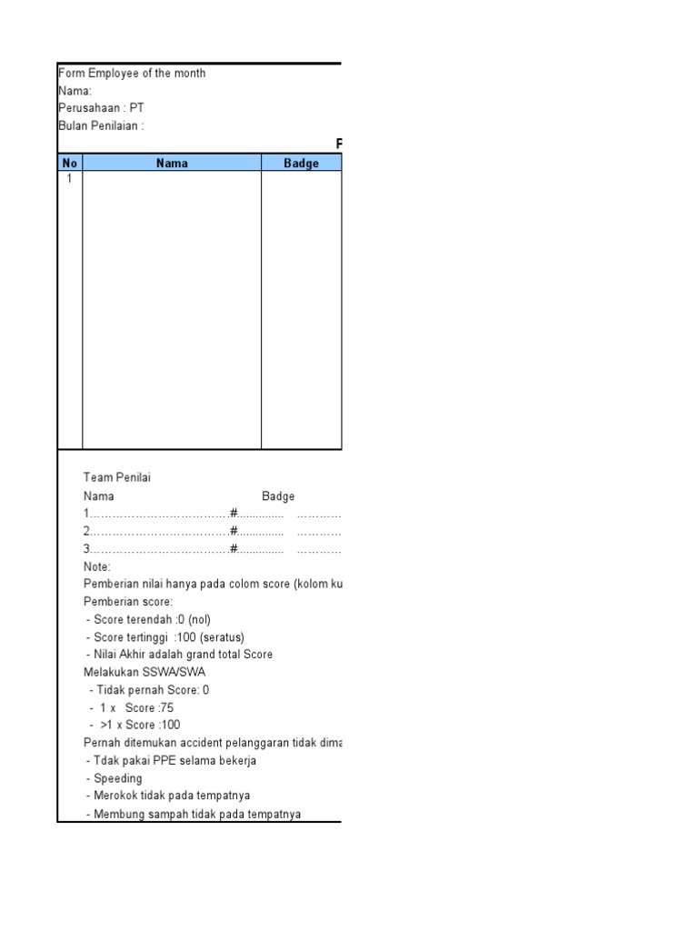 EOM Form | PDF | Karier & Perkembangan