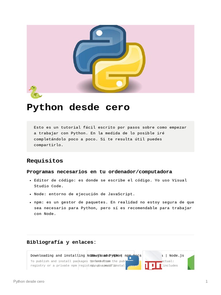 Python Desde Cero | PDF
