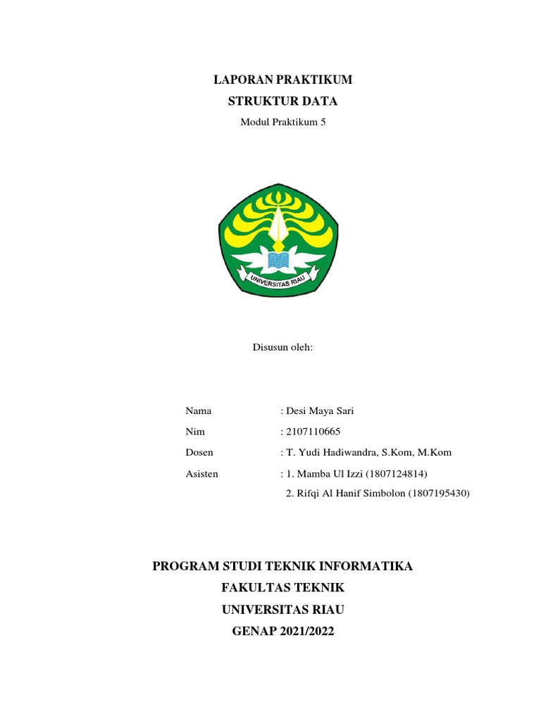 Laporan Praktikum 5 Desi Maya Sari 2107110665 | PDF | Komputer
