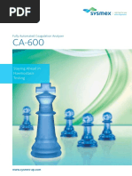 Sysmex CF-70 and Related Supplies | PDF | Coagulation | Tissue (Biology)