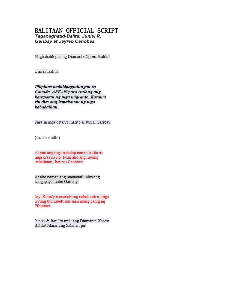 Balitaan AP Demo | PDF