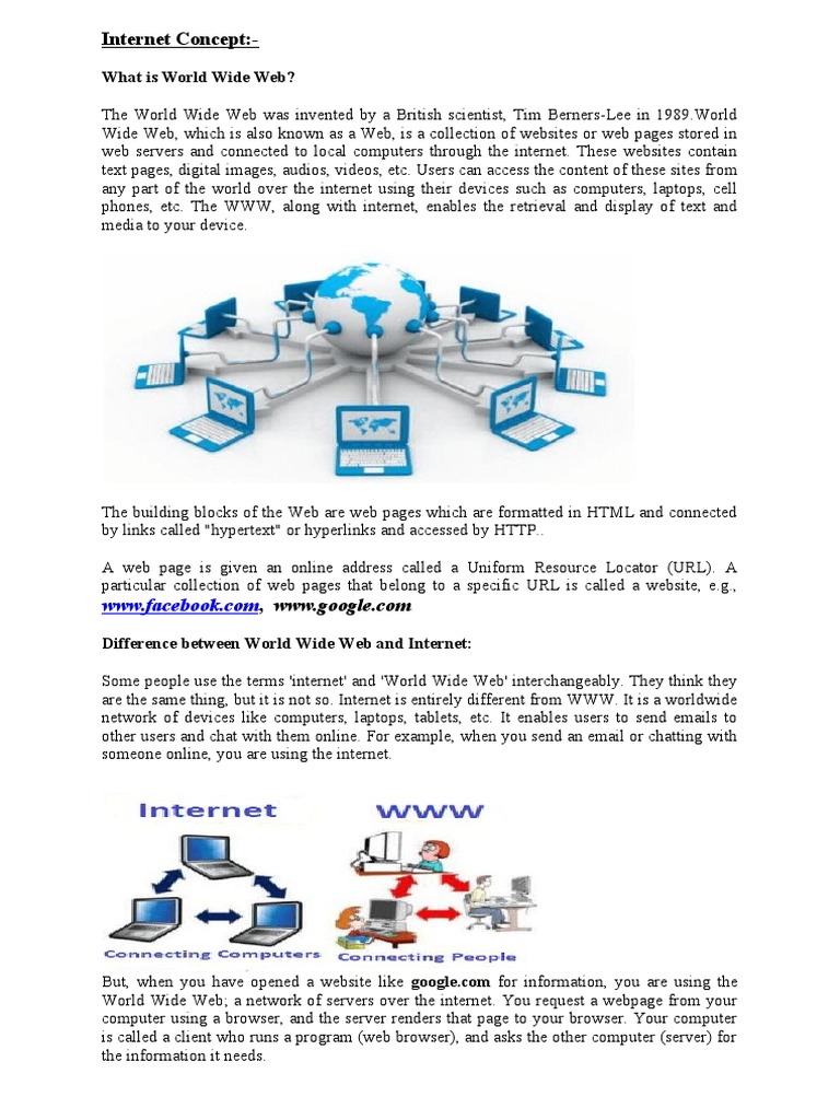 Internet & Web Design Concepts1 | PDF | Dynamic Web Page | World Wide Web