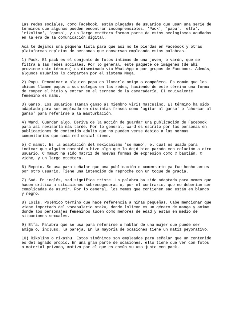 Que Es Un Papu | PDF | Facebook | Redes sociales