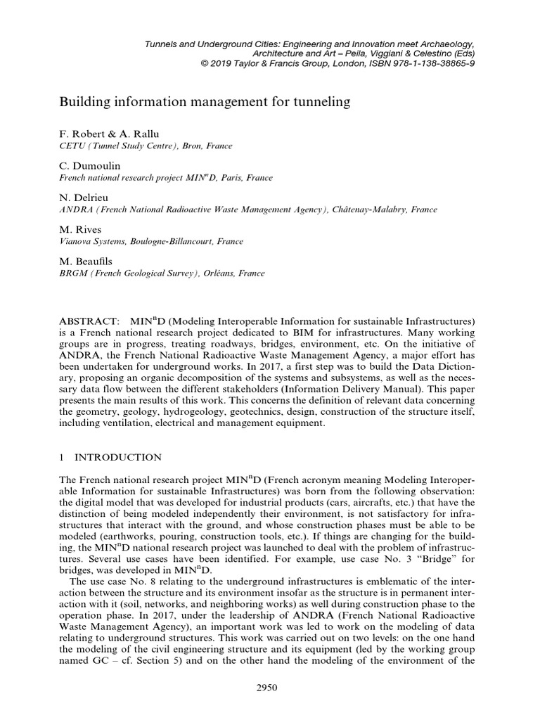 Building Information Management For Tunneling | PDF | Building ...