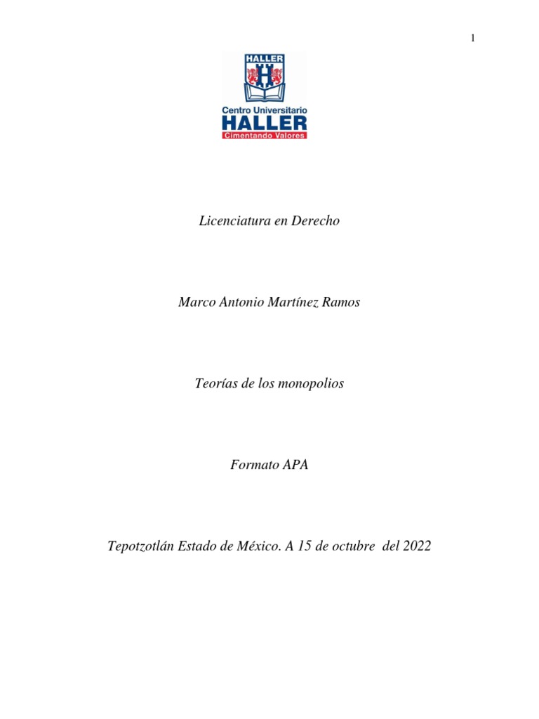 Formato APA | Descargar gratis PDF | Monopolio | Mercado (economía)