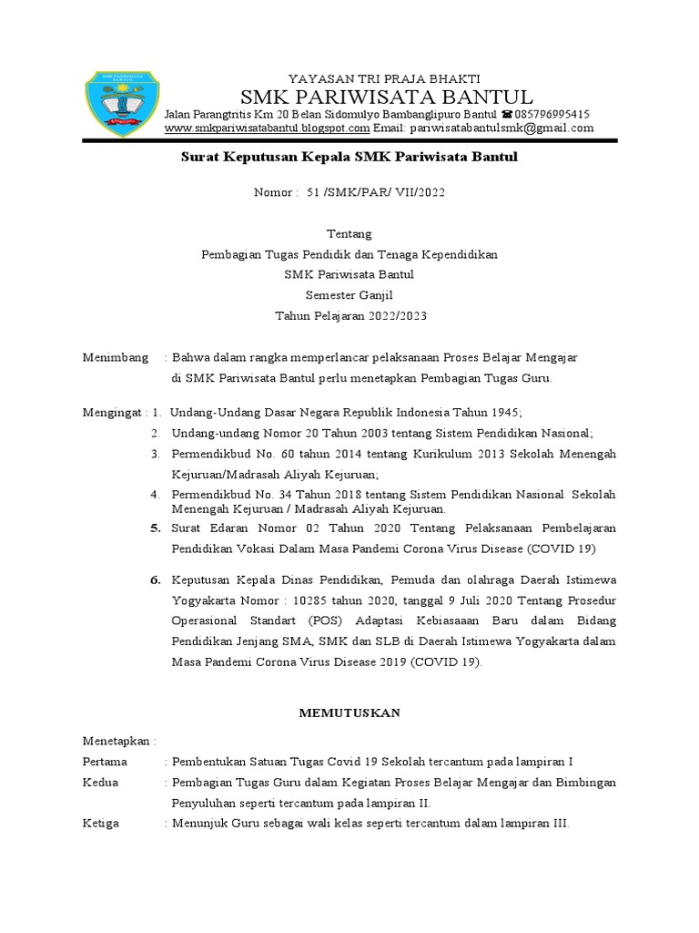 SK Semester Ganjil 20222023 | PDF
