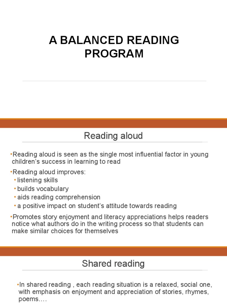 A Balanced Reading Program | PDF