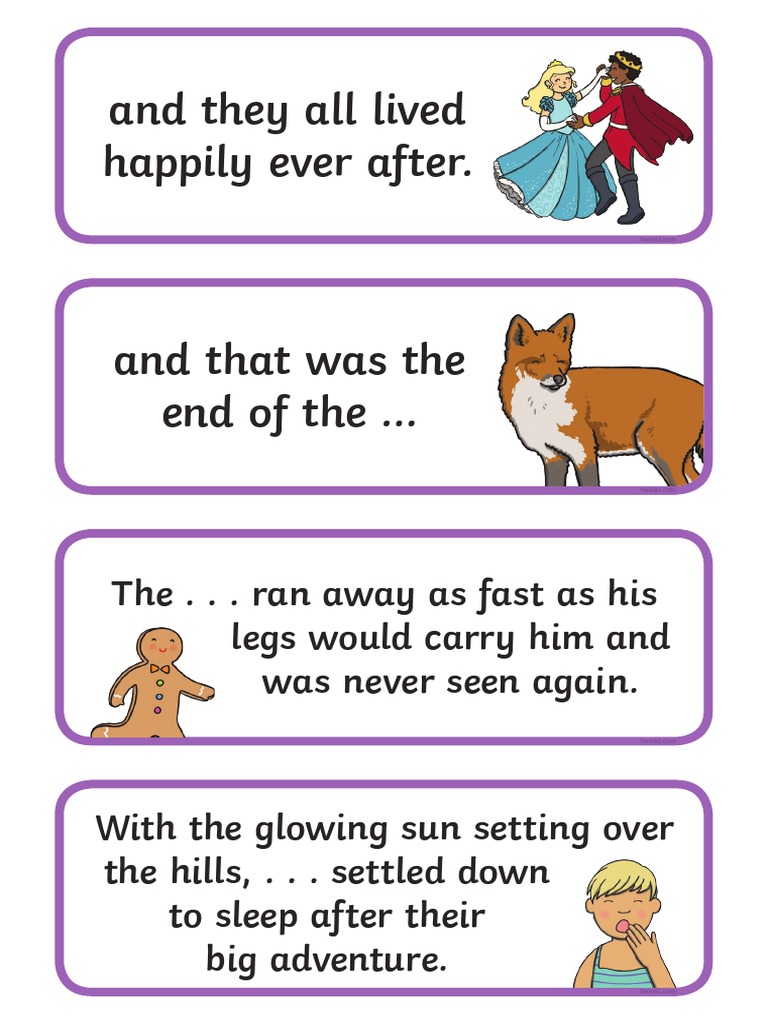 T L 8625 Story Ending Sentence Flashcards Ver 3 | PDF