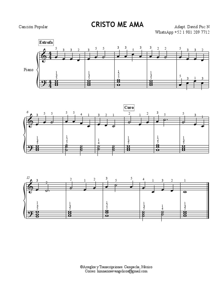 Cristo Me Ama - 110726 | PDF