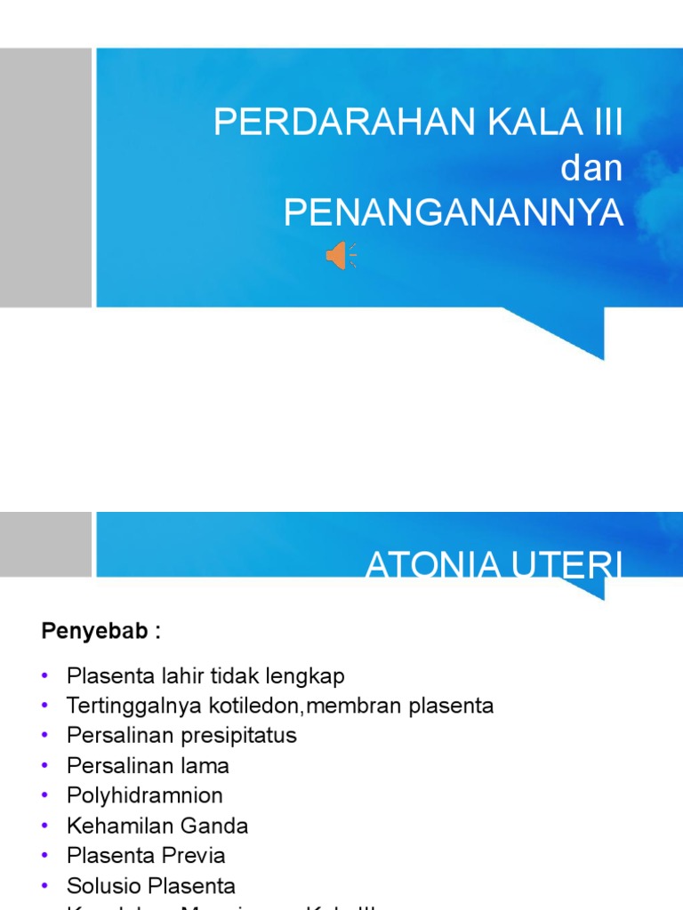 Penanganan Atonia Uteri dan Robekan Perineum | PDF