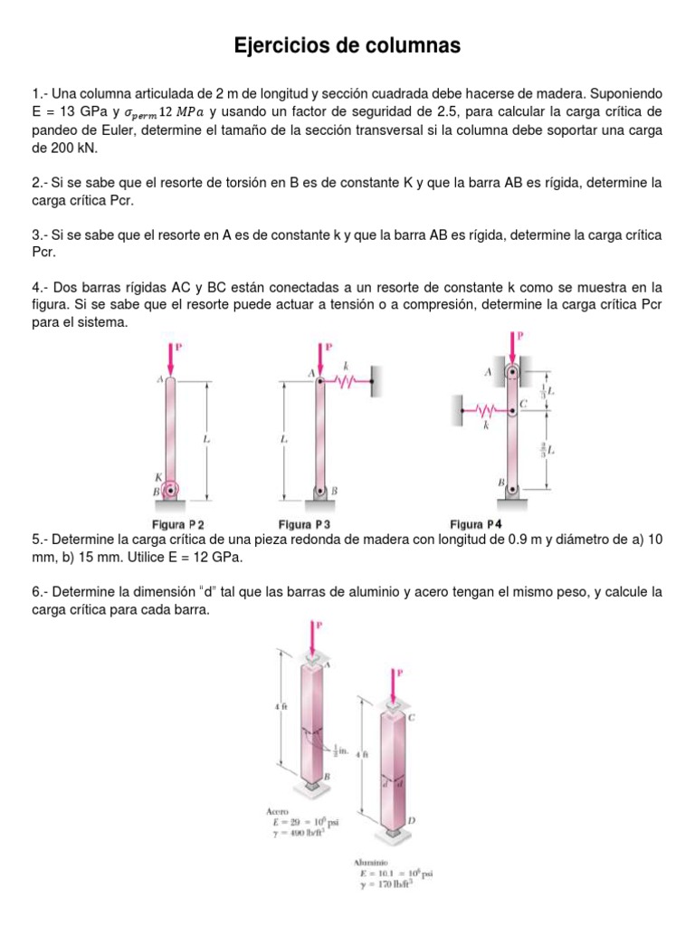 Ejercicios de Columnas | PDF