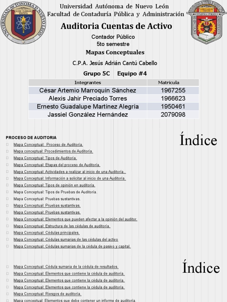 Mapas Conceptuales - Aud - Ctas.act | PDF | Auditoría | Contabilidad