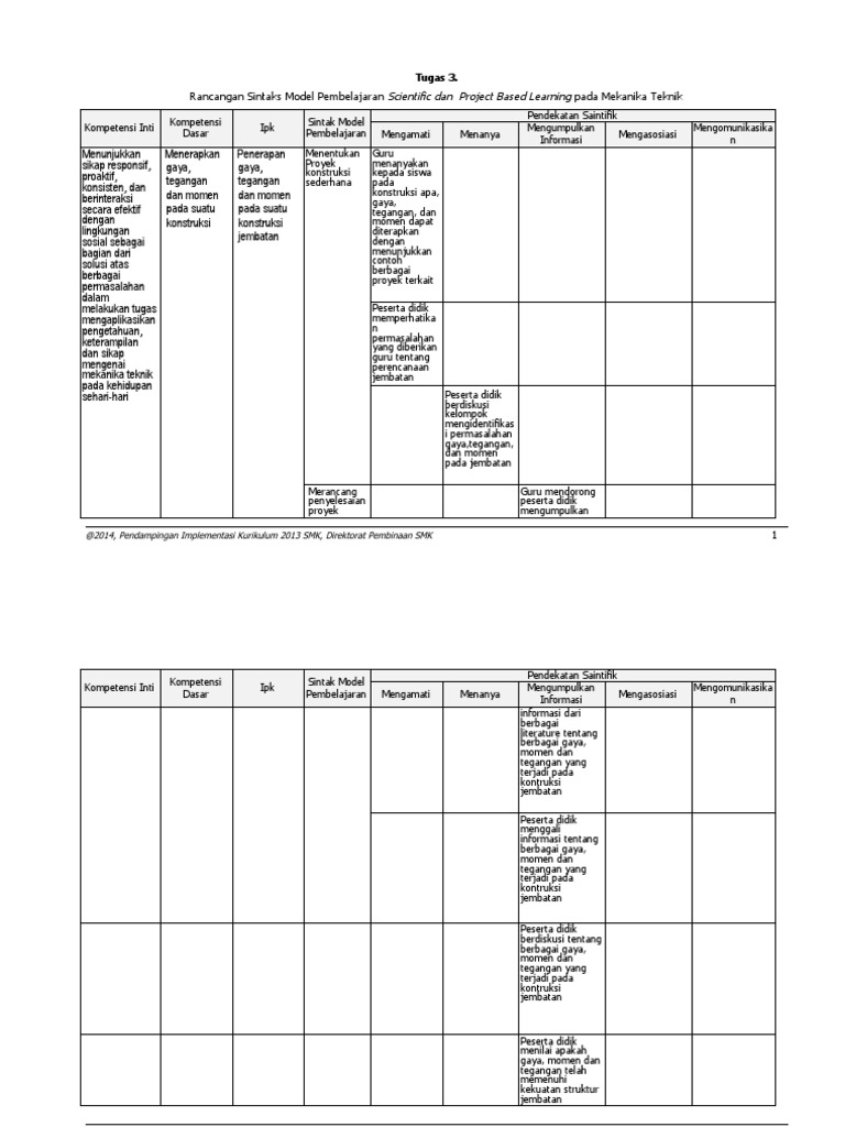 Tugas 3 - Rancangan Sintak Model Pembelajaran | PDF Tugas 3 - Rancangan Sintak Model Pembelajaran | PDF