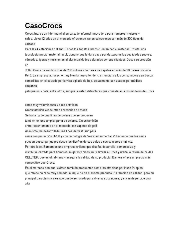 Caso+Crocs+y+Umbro 1967428441 | PDF | Marca | Zapato