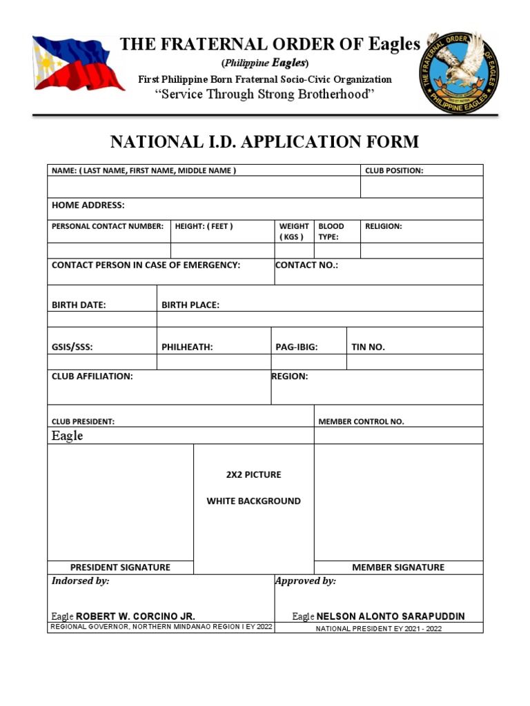 National Id Application Renewal and New Members 2 | PDF